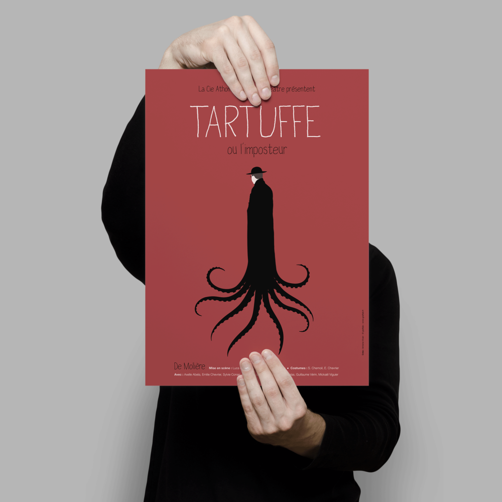 Affiche "Tartuffe" de Molière - Par Antoine Vivier, graphiste à Montpellier